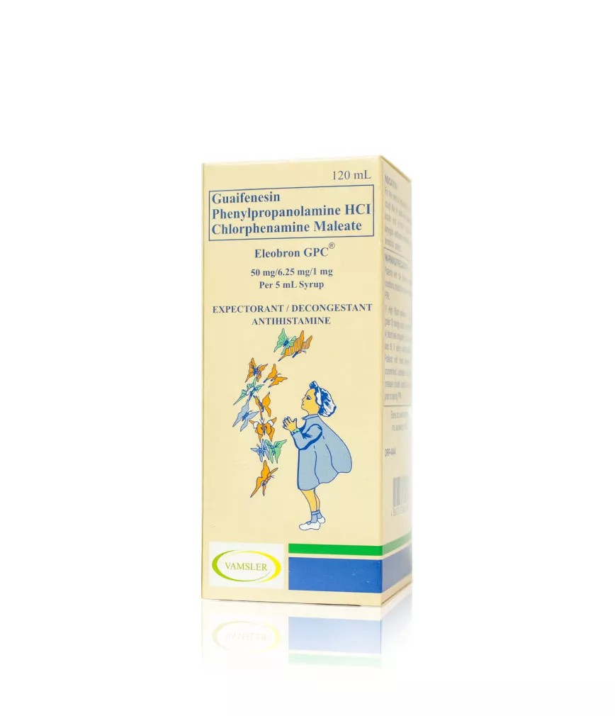 Eleobron GPC Guaifenesin / Phenylpropanolamine / Chlorphenamine 50mg ...